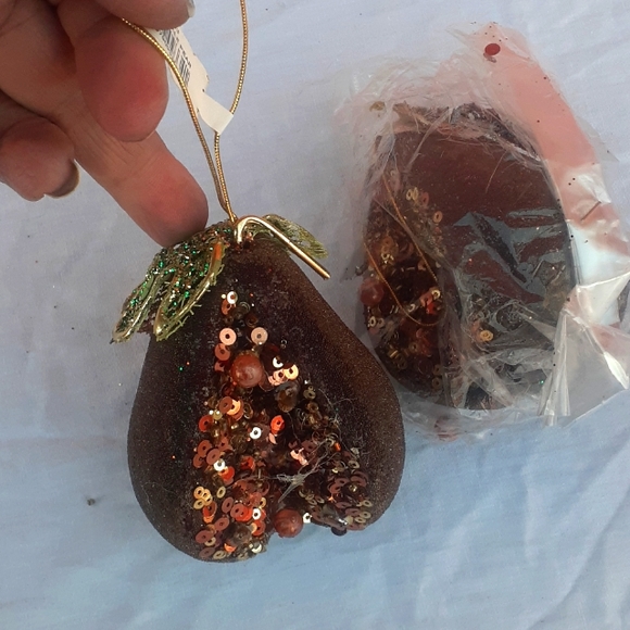 Holiday | Beaded Glitter Pears A Pair Of Pears | Poshmark